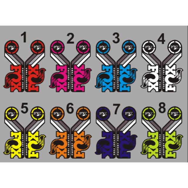 Jual Stiker decal fork fox warna | Shopee Indonesia