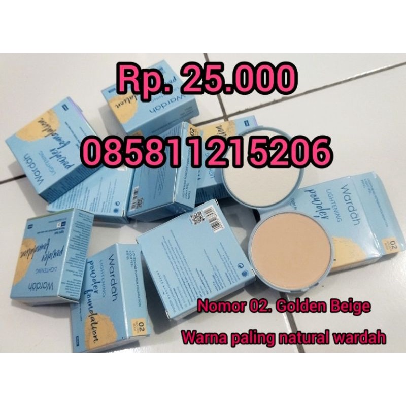Jual Bedak wardah isi ulang / Refill Nomor 02. Golden Beige ( warna ...