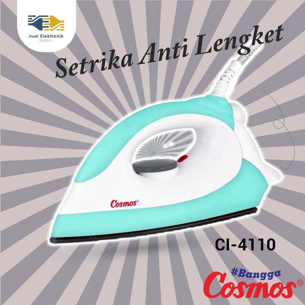 Jual Cosmos Setrika Anti Lengket Non Stick Soleplate CI-4110 N Tapak ...