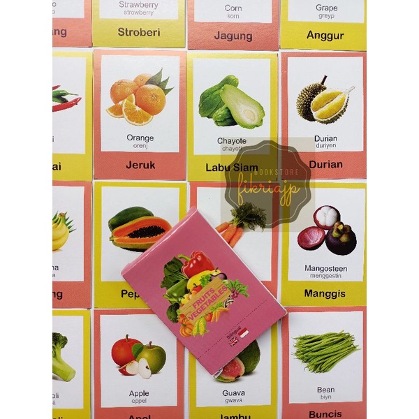 Jual Flashcard Buah dan Sayur - SWL | Shopee Indonesia