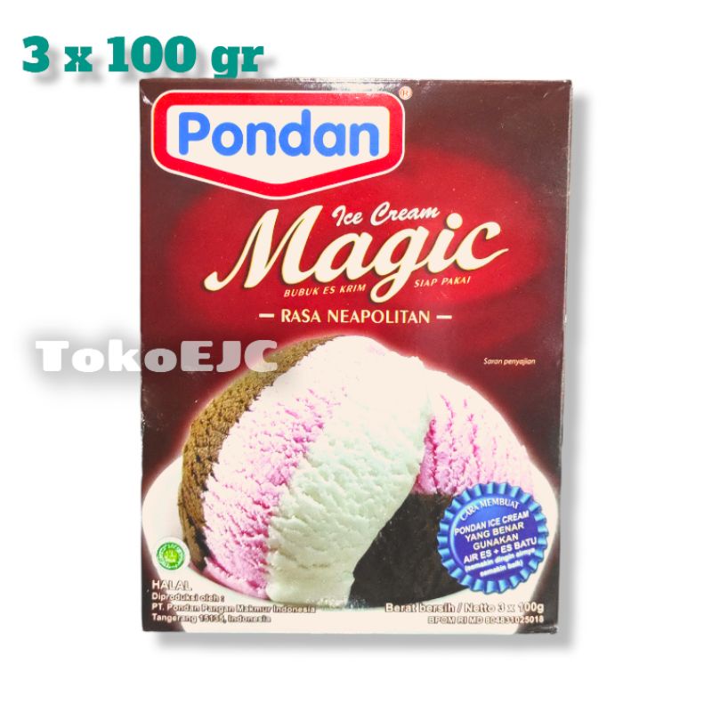 Jual Pondan Ice Cream Magic Neapolitan 3rasa x 100gr | Shopee Indonesia
