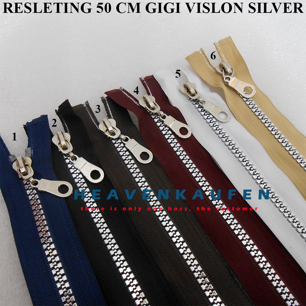 Jual Resleting Zipper Sleting Retsleting Ritsleting 50 cm Gigi Vislon ...