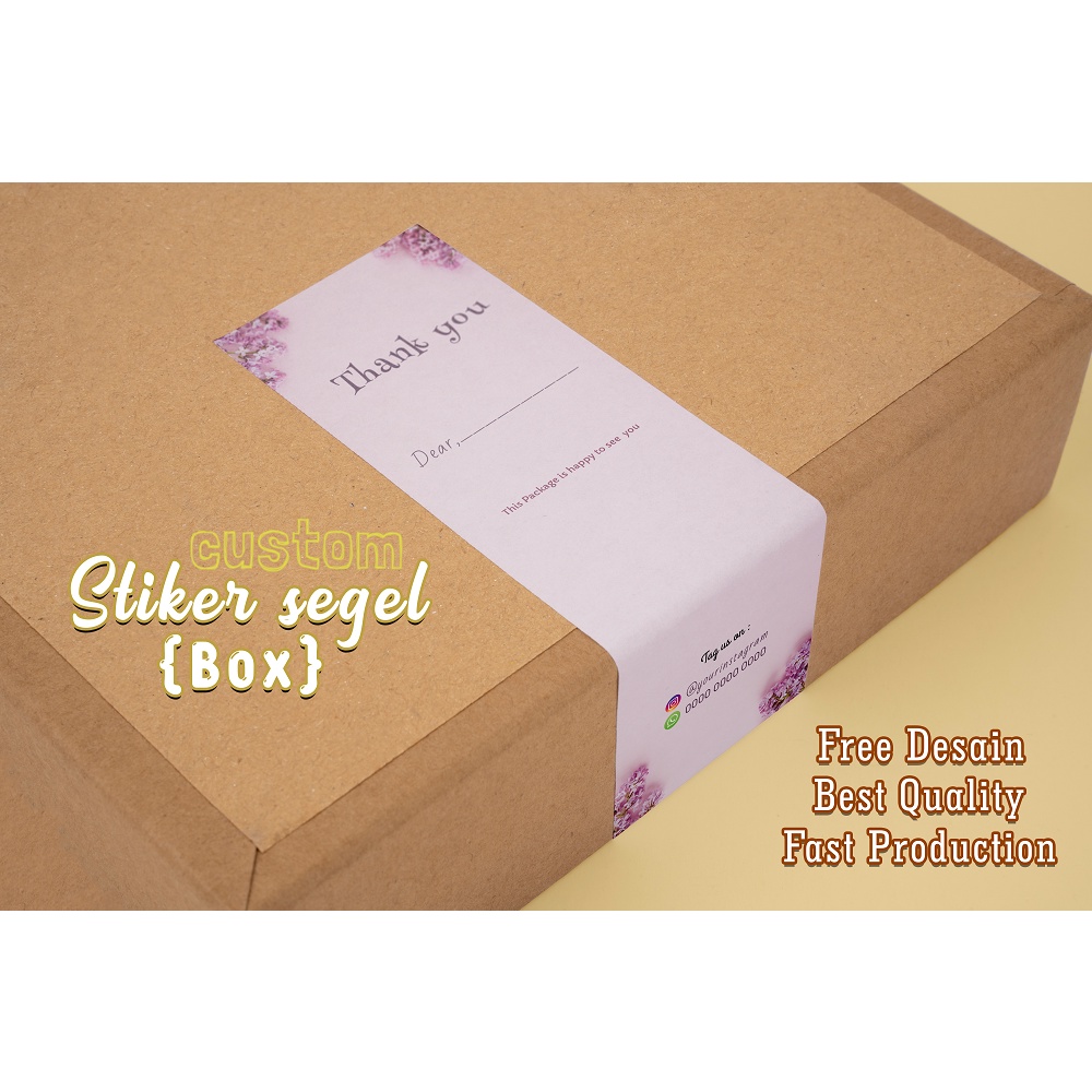 Jual PROMO Custom Sticker Label Box / Sticker Packaging / Sticker Seal ...