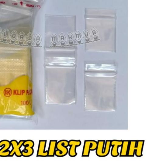 Jual [BISA ] PLASTIK KLIP 2X3 LIST PUTIH isi 1,000 Lembar / PLASTIK ...