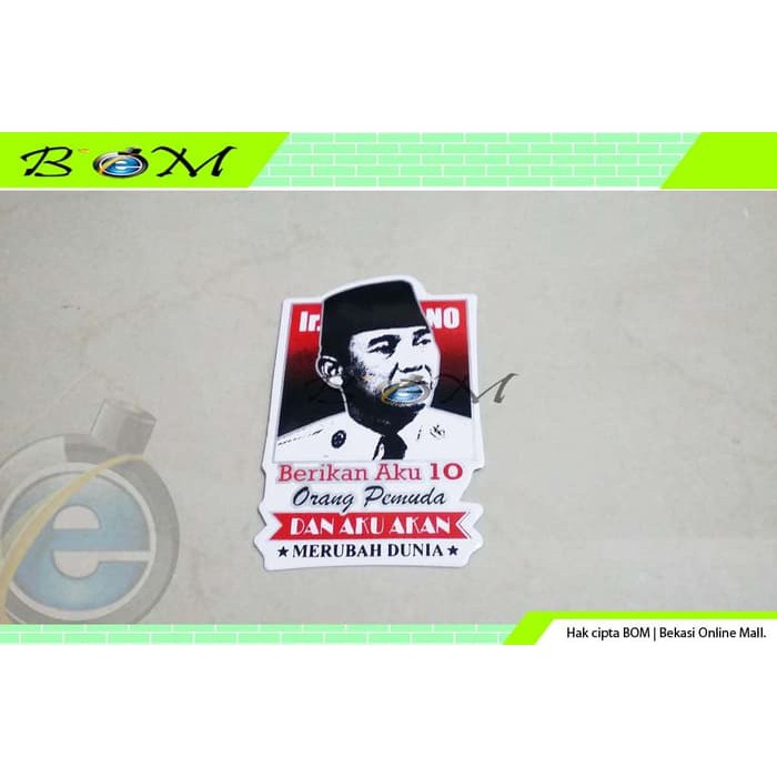 Jual stiker sticker gambar pahlawan bung karno ir. soekarno m1 | Shopee ...