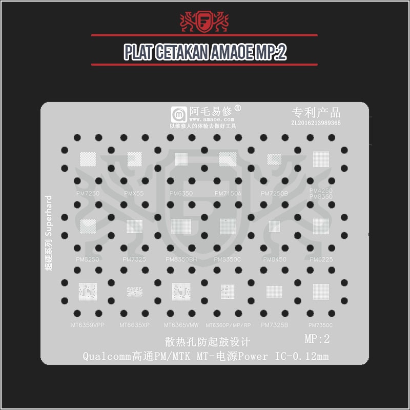 Jual Plat Cetakan POWER QUalcomm Mediatek MP:2 AMAOE | Shopee Indonesia