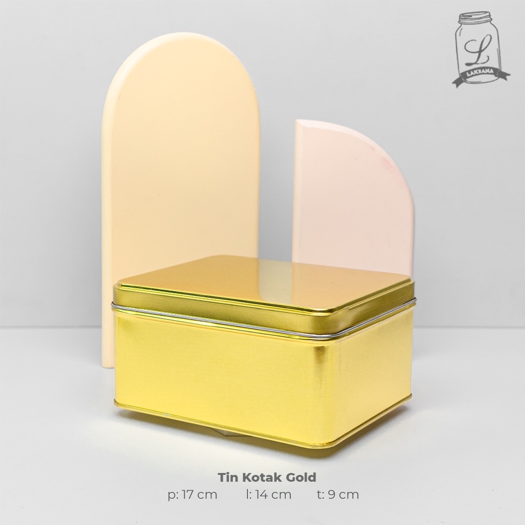 Jual Tin / Kaleng Bentuk Kotak 17x14 / 17x14x9 / box penyimpanan barang ...