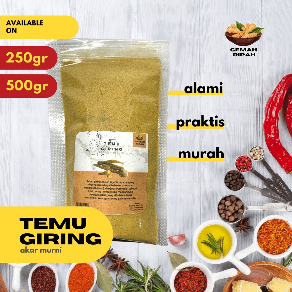 Jual Temu Giring Bubuk 250gram 500gram 1kg Bubuk Temu Giring Bubuk ...