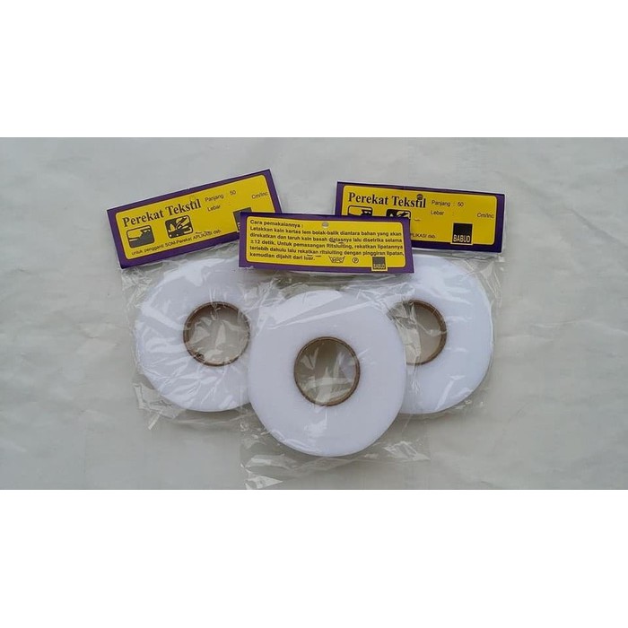 Jual Perekat Kain 2 sisi Lebar 1 cm / 50 meter | Shopee Indonesia
