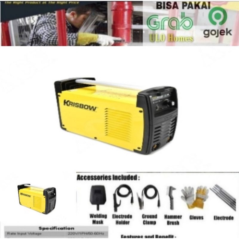 Jual Krisbow mesin las inverter 200A 1PH vrsd20 | Shopee Indonesia