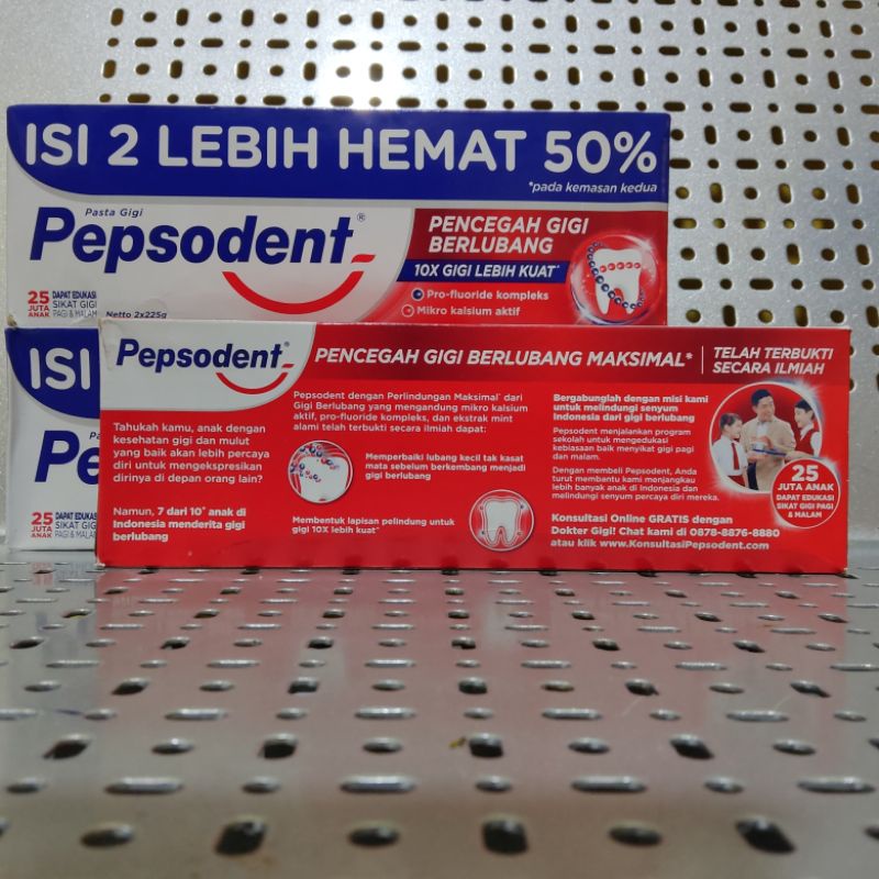 Jual Pepsodent 225grx2 / pepsodent 225gr free 225gr / pepsodent 225gr ...