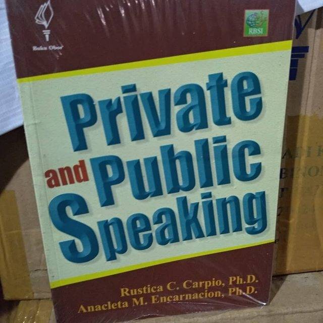 Jual buku private and public speaking - rustica carpio | Shopee Indonesia