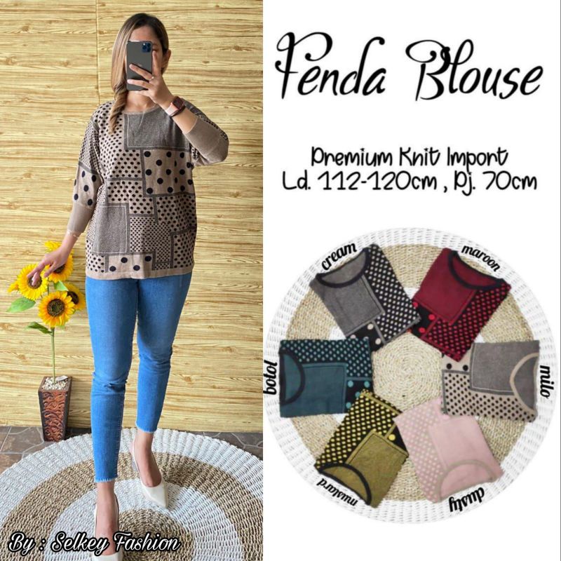 Jual Blouse Wanita Model Terbaru Premiun Knit Fenda Blouse By Selkey ...