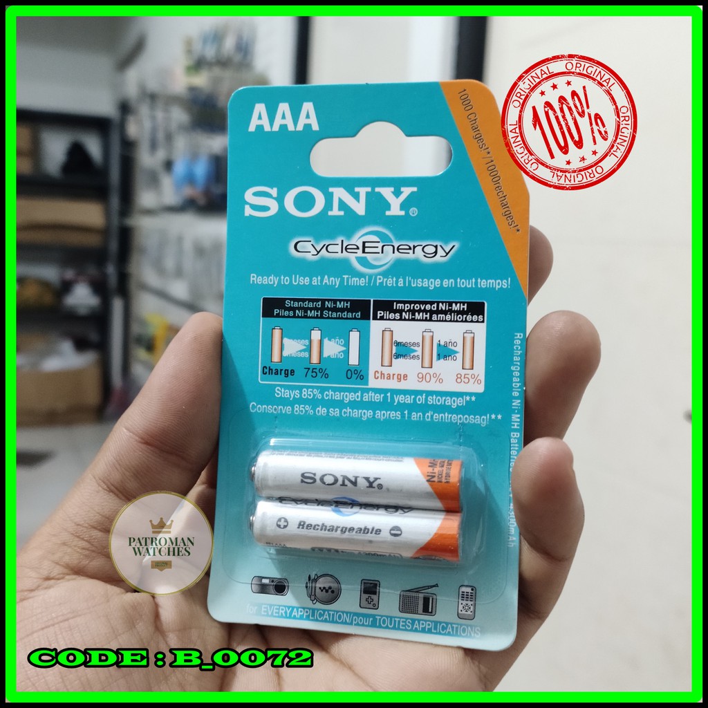 Jual Batu Baterai Batre Cas Sony Rechargeable A3 AAA 4300 mAh Isi 2 Pcs ...