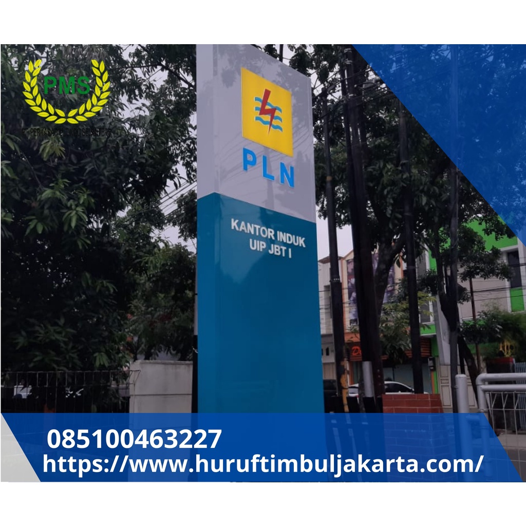 Jual Totem PLN Palembang pylon sign pln neon box pln huruf timbul pln ...