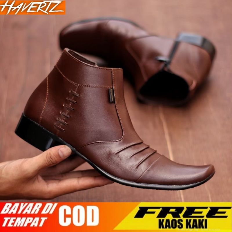 Jual SEPATU FORMAL PREMIUM TINGGI SLETING FULL KULIT ASLI SEPATU ...
