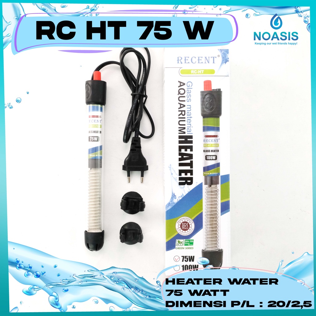 Jual PEMANAS AIR HEATER AQUARIUM AQUASCAPE RECENT 25 , 50 , 75 100 WATT ...