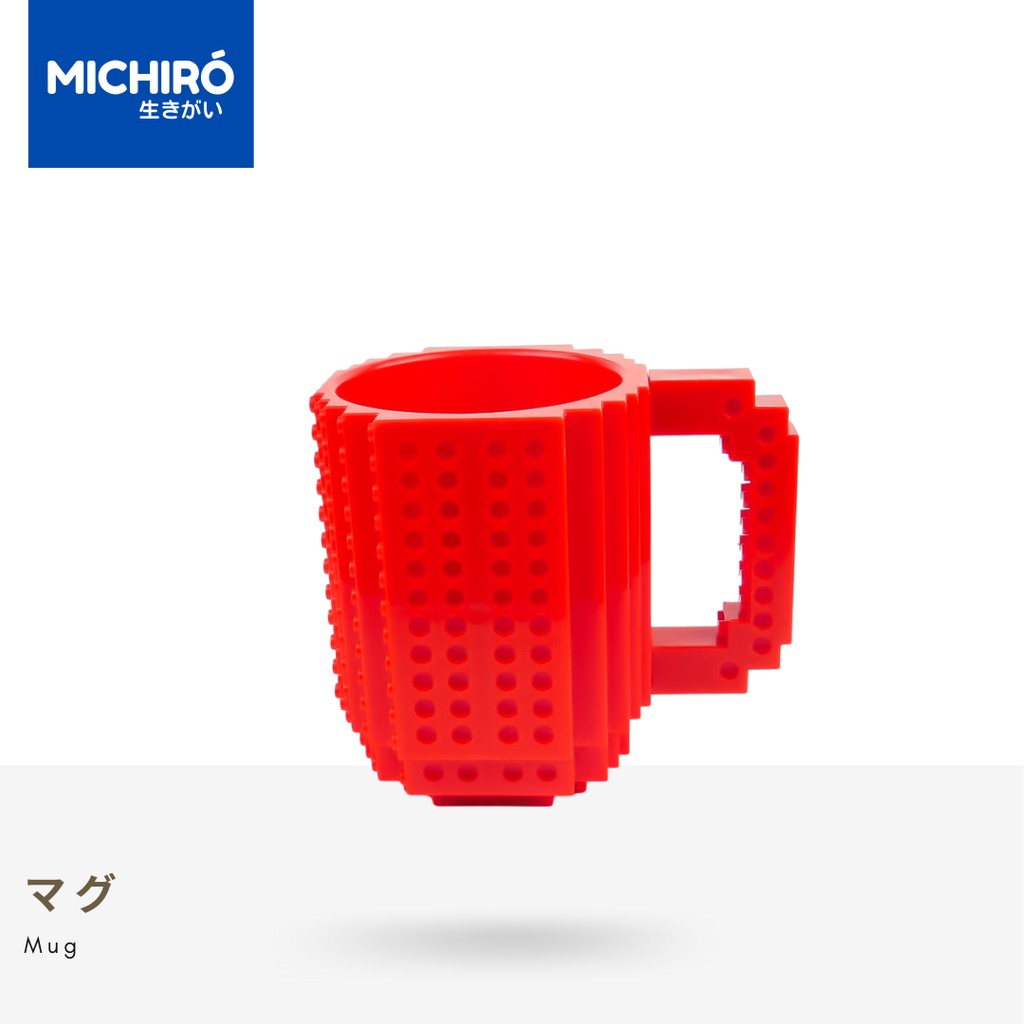 Jual Michiro Mug/Gelas Plastik Lego Bongkar Pasang Dilengkapi Dengan ...