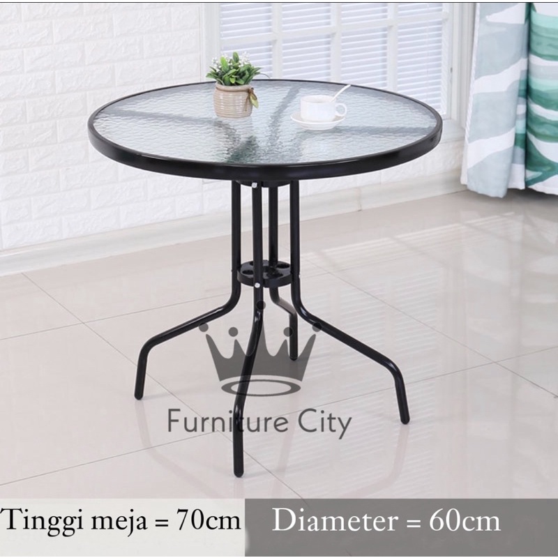 Jual meja teras meja taman meja outdoor meja besi meja balkon meja kaca ...