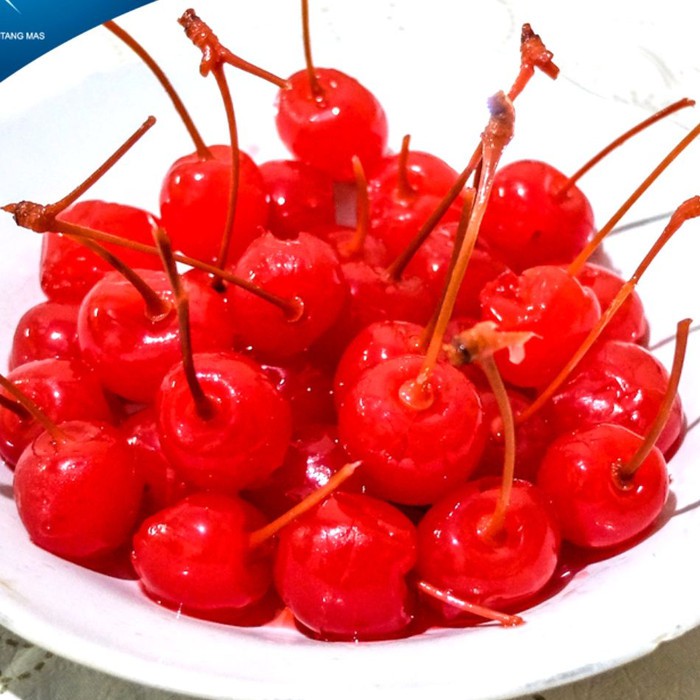 Jual Buah Ceri Tangkai @4 PCS (MERAH dan HIJAU) / Buah Cherry / Cerry ...