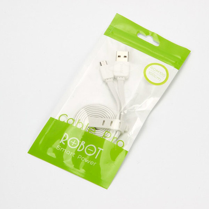 Jual Kabel Data Micro USB ROBOT RDM100 100cm Pipih dan Kawat Tembaga 2A ...