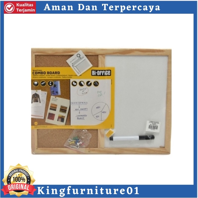 Jual Cork Board/ Papan pesan Dinding 60 x 45 Cm /Papan Pemberitahuan ...