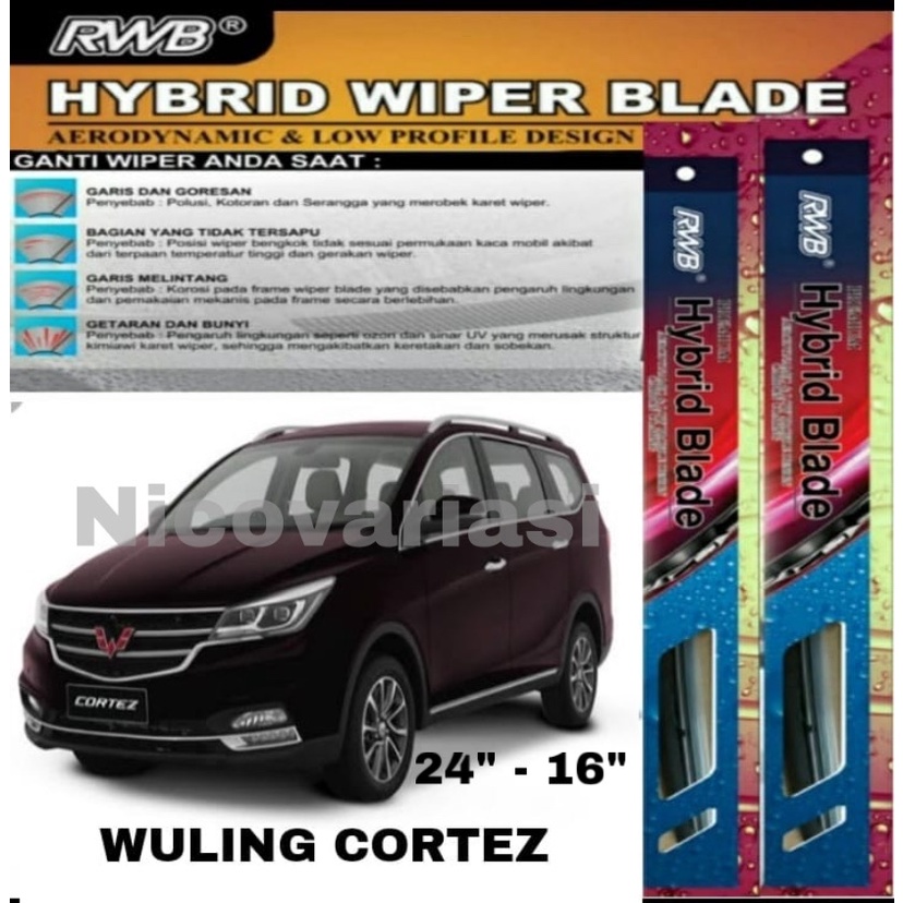 Jual Wiper Hybrid Blade RWB Original Wuling Cortez Ukuran 24 - 16 ...