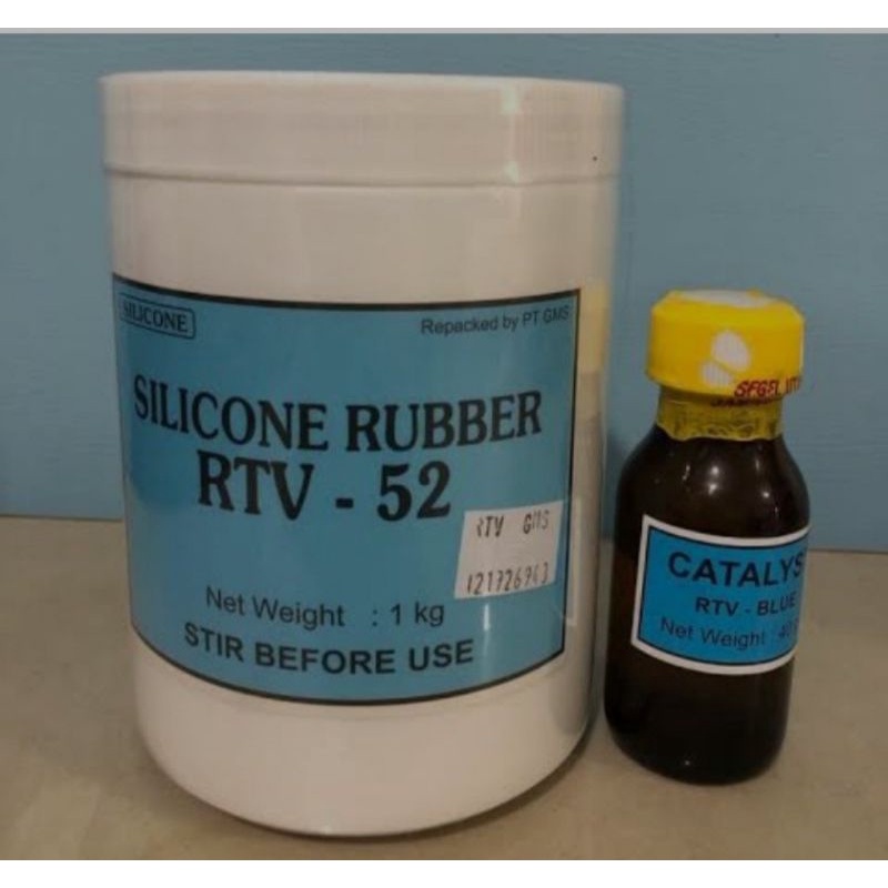 Jual Silicon Rubber RTV-52 1KG PLUS KATALIS BIRU 40CC BISA SEBAGAI ...