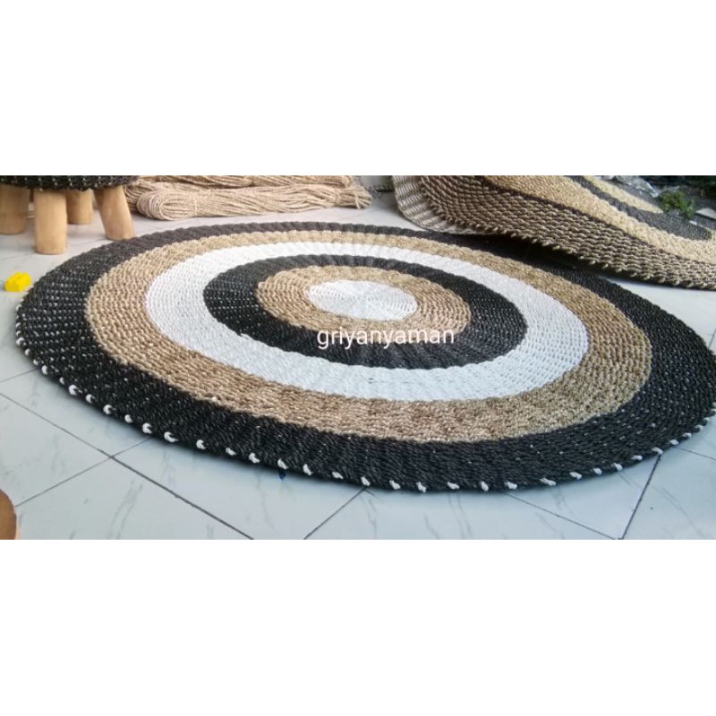 Jual Karpet Anyaman bulat 150cm / Rug Seagrass / Bisa Request Warna ...
