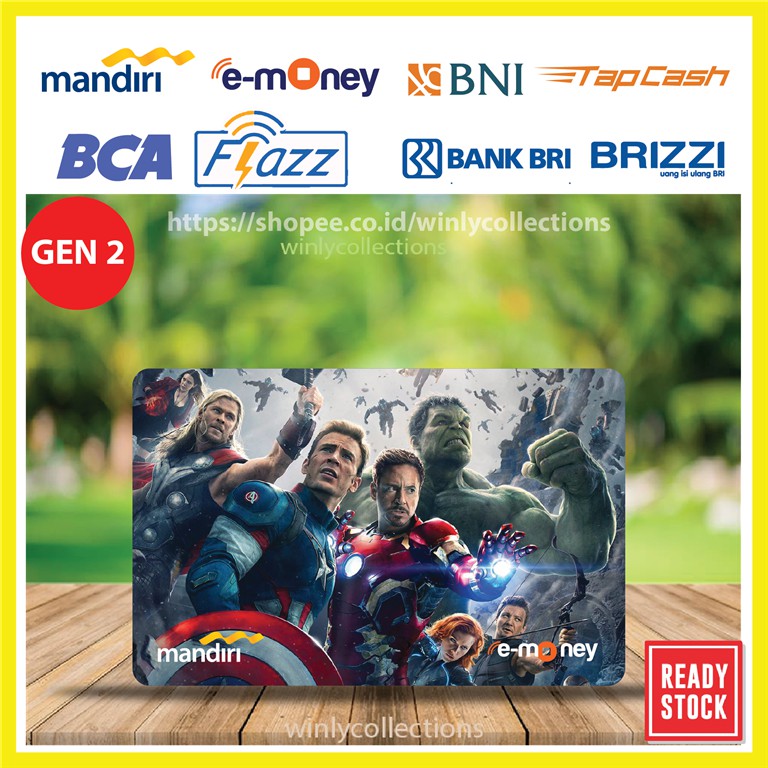 Jual KARTU EMONEY ETOLL SUPERHERO MARVEL FLAZZ BCA GEN 2 MANDIRI ...