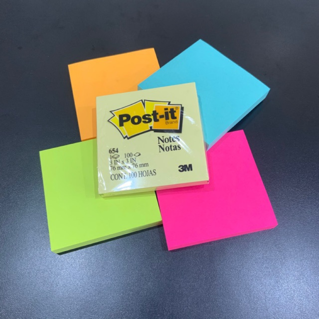 Jual 3M Post It Sticky Notes Notes 654 Warna Warni (1 Pcs) | Shopee ...