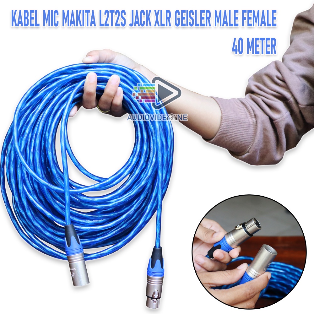 Jual Kabel Mic Makita L2T2S Jack Geisler Male Female Original Tembaga ...