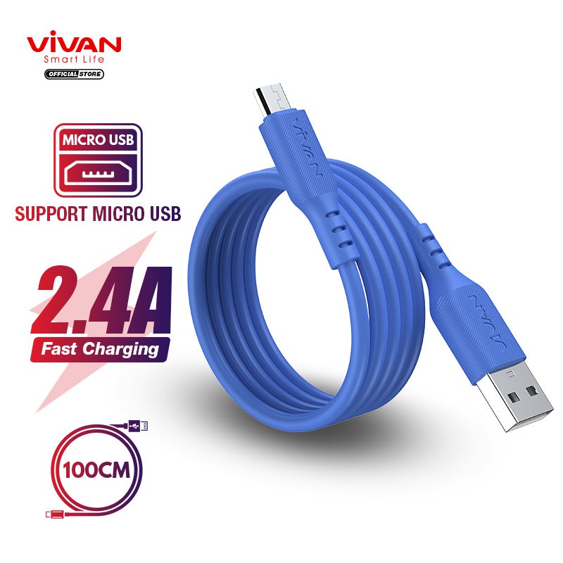 Jual VIVAN Kabel Data iPhone 2.4A Silicone Full SR Coverage VSL100 ...