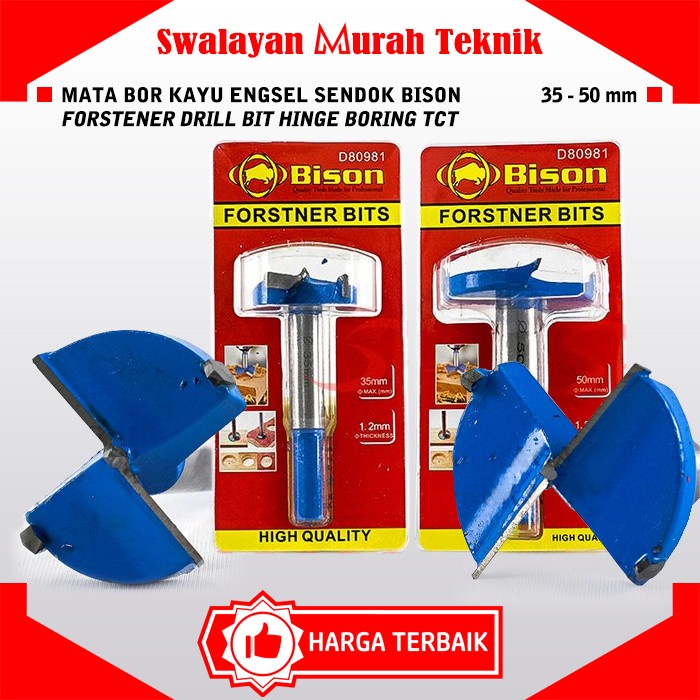 Jual MATA BOR KAYU ENGSEL SENDOK BISON FORSTNER TCT DRILL 40MM 45MM ...