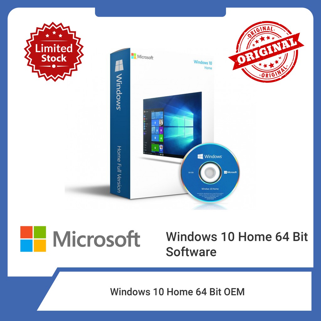 Jual MICROSOFT Windows 10 Home OEM 64Bit | Shopee Indonesia