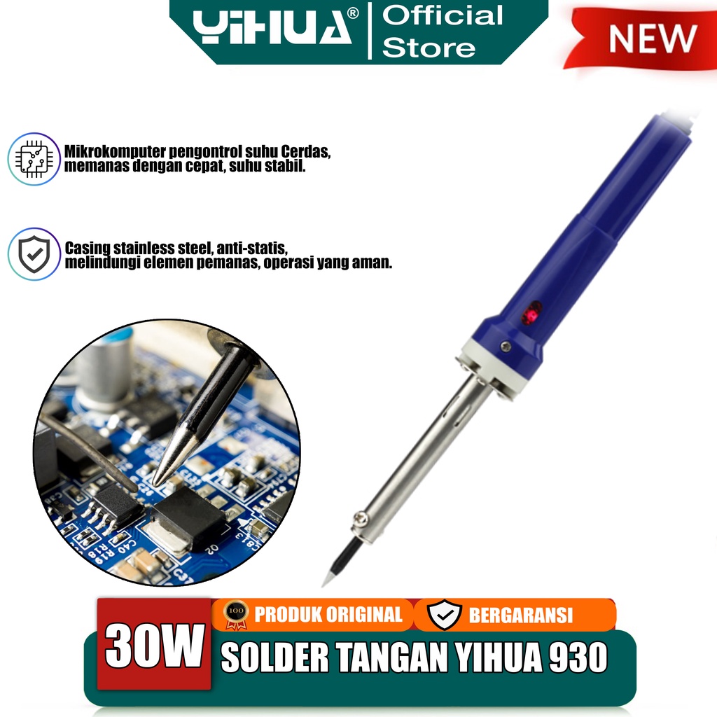 Jual Yihua 930 Solder Tangan 30W Soldering Iron Tip Solder Listrik 40 Watt Original | Shopee ...