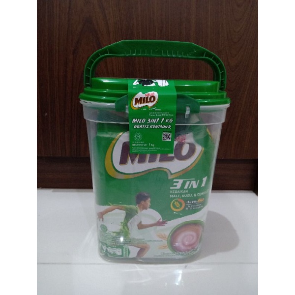 Jual Milo 3 in 1 Active Go 1 kg (Free Kontainer+sendok takar) | Shopee ...