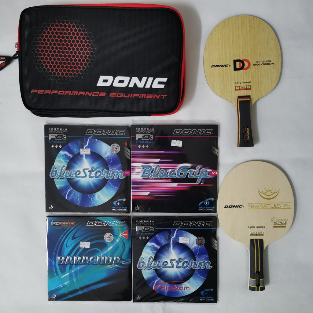 Jual Paket 2 Bat Donic Premium komplit karet Donic type serang terbaru Set | Shopee Indonesia