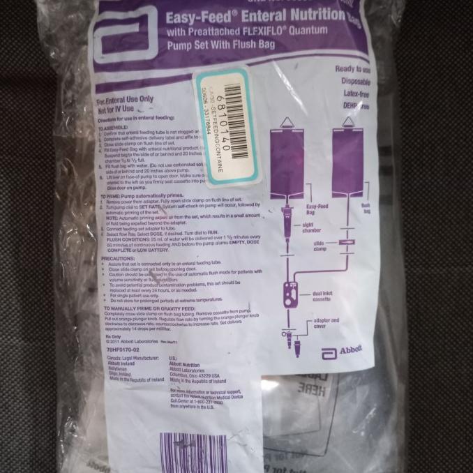 Jual Feeding Bag Abbott 1000Ml Easy Feed Enteral Nutrition Bag, Bag ...