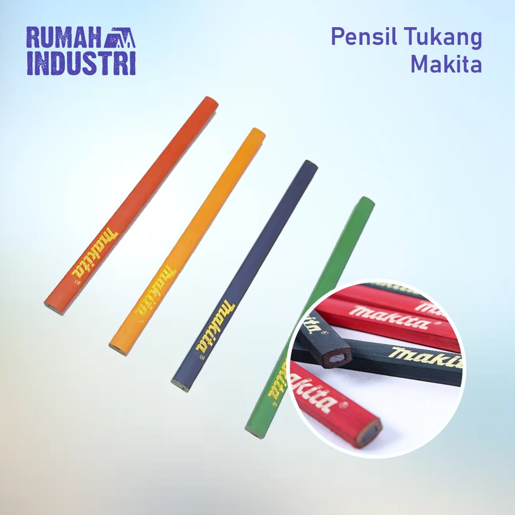 Jual BERKUALITAS! Pensil Tukang Carpenter Pencil Makita | Shopee Indonesia