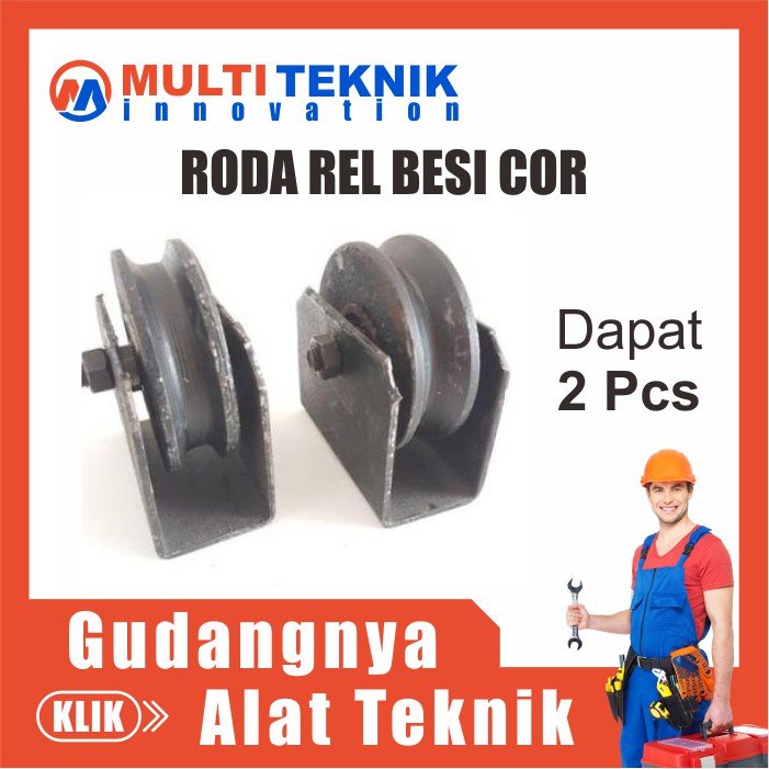 Jual Roda Pagar Besi Pintu Gerbang Rel Besi Bulat Cor Pintu Geser 8cm 6 ...
