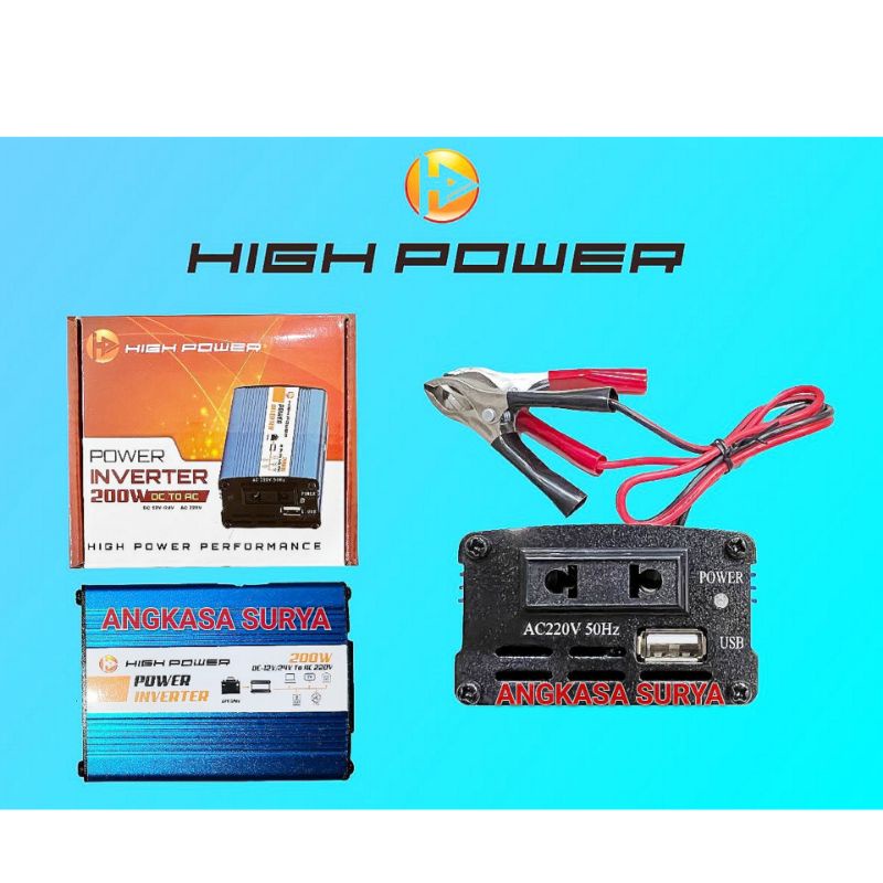 Jual Power Inverter HIGH POWER 200 Watt Inverter DC to AC 200 Watt ...