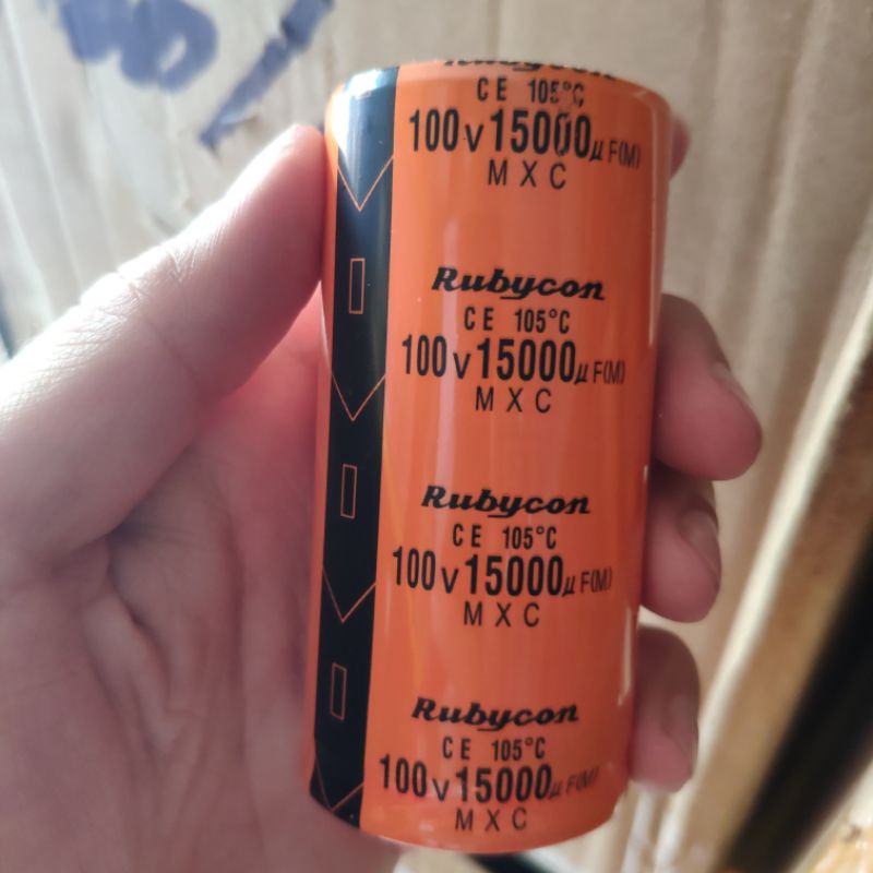 Jual ELCO RUBYCON 15000UF 100V ORANGE. CAPASITOR ELKO RUBYCON OREN 15000 UF 100 V | Shopee Indonesia