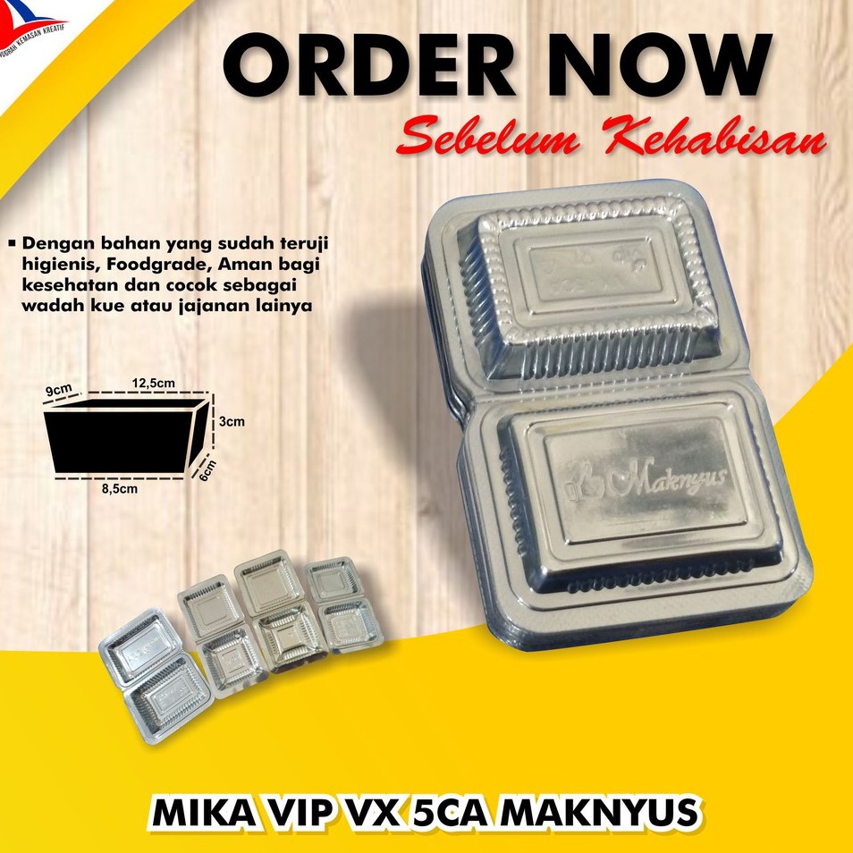 Jual Mika Kue Vip Vx 5 Ca Maknyus Tebal (100 Pcs) | Shopee Indonesia