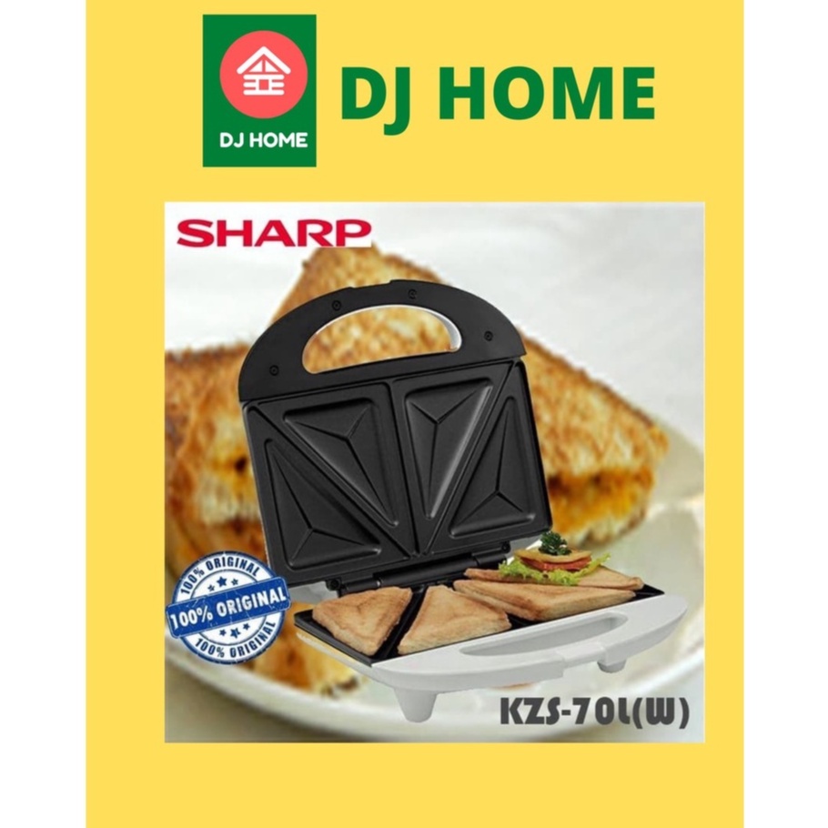 Jual SHARP TOASTER PEMANGGANG ROTI SANDWICH JEPIT KZS-70L(W) | Shopee ...
