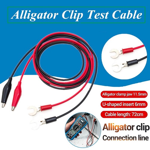 Jual Kabel Digital Multimeter Aligator Clip Test U-Shape Wire 10A 1000V ...