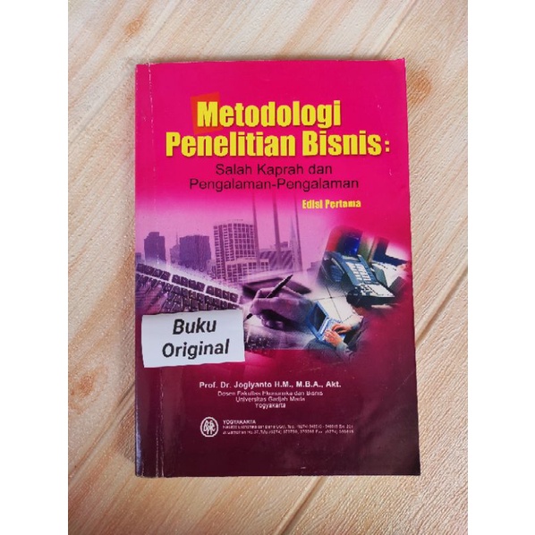 Jual (original) buku metodologi penelitian bisnis -jogiyanto | Shopee ...