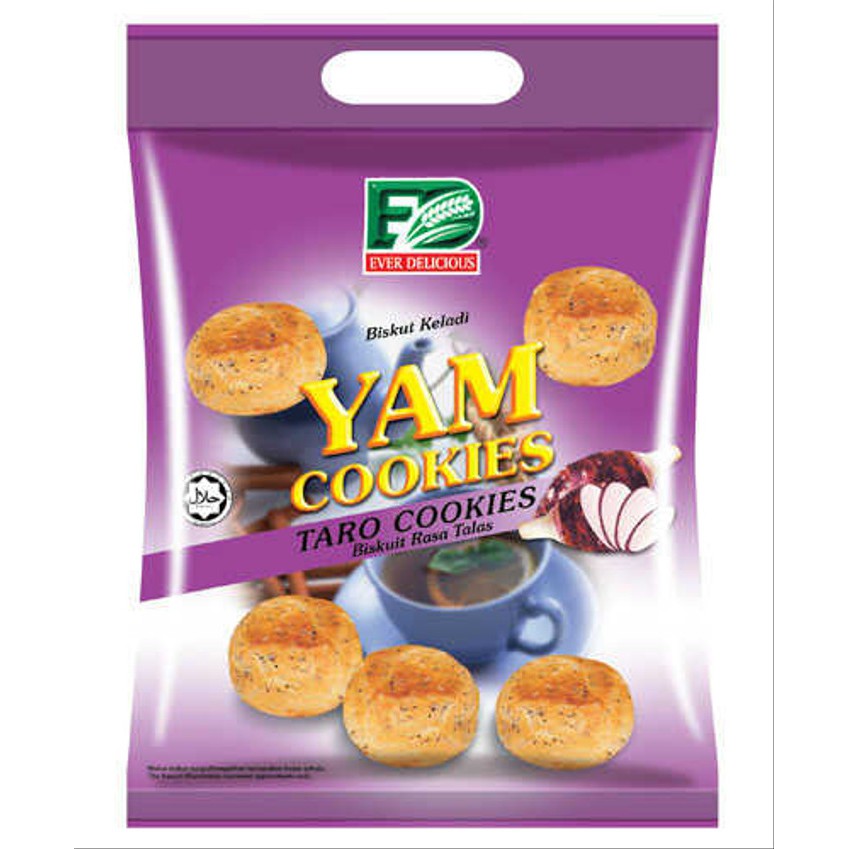 Jual Ever Delicious Yam Cookies Rasa Talas - Yam Kukis - 350 gr (35pcs ...