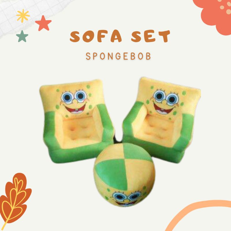 Jual SOFA SET ANAK LUCU KARAKTER SPONGEBOB | Shopee Indonesia