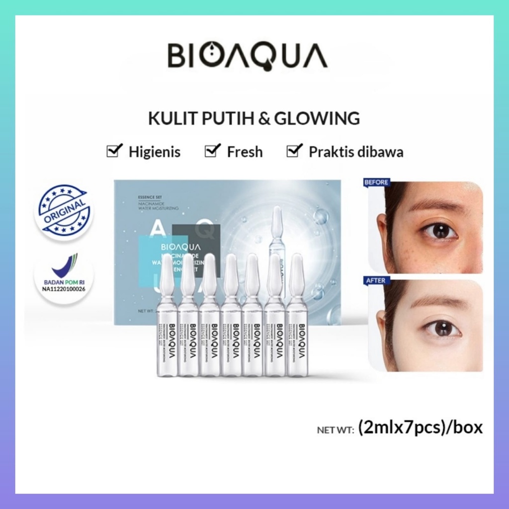 Jual BIOAQUA Ampoule Serum 2ml*7pcs Niacinamide Water Moisturizing Essence Set Brightening Serum ...